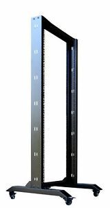 Server Rack 2-Post Open Frame Black 32U