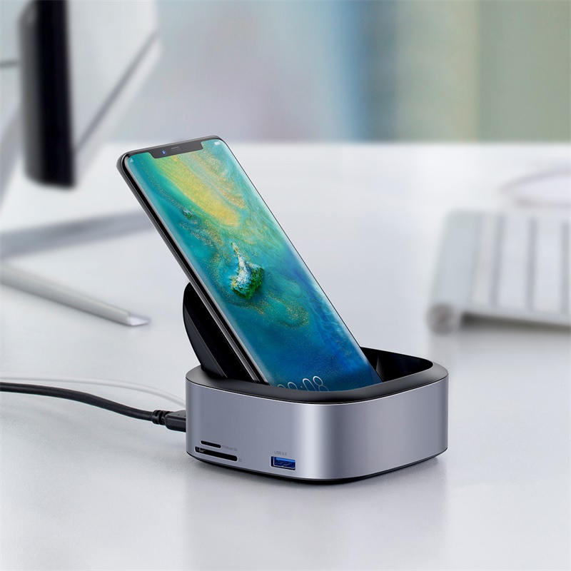 Mate Docking Intelligent HUB Expanded Socket 8 in 1 phone holder docking station - munimoro.gob.pe