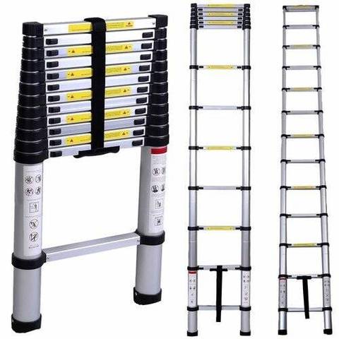 Multipurpose aluminum folding ladder