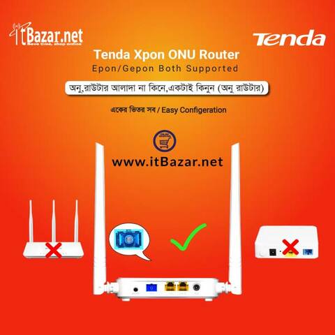 Tenda ONU ROUTER N300 WiFi XPON ONU