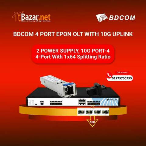 BDCOM EPON OLT 4PORT WITH 10G UPLINK P3600-04-2AC
