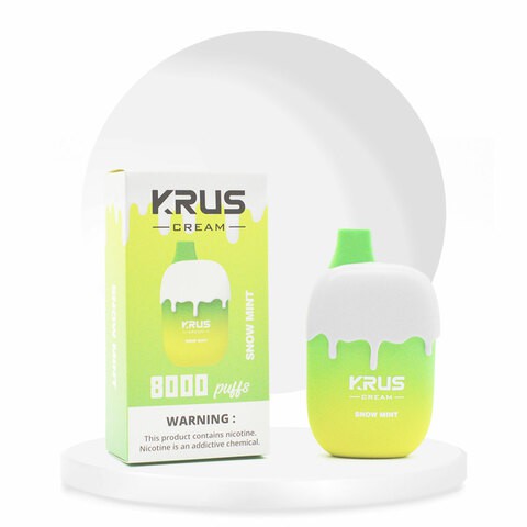 KRUS CREAM - SNOW MINT (8000 PUFFS)