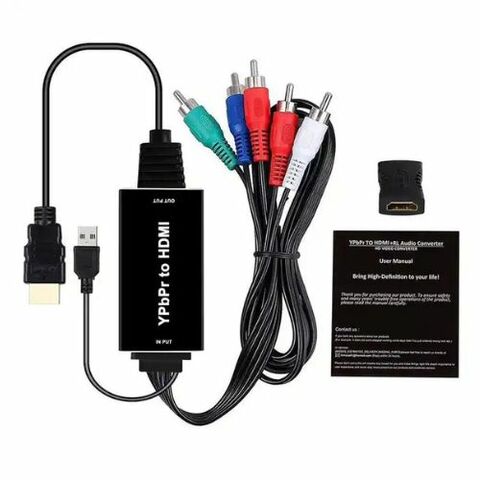 Component YPbPr + RCA Audio Input to HDMI Output Converter Cable ...