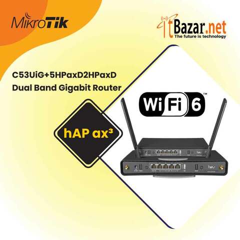 MikroTik Router hAP ac3 WiFi6 (C53UiG+5HPaxD2HPaxD)