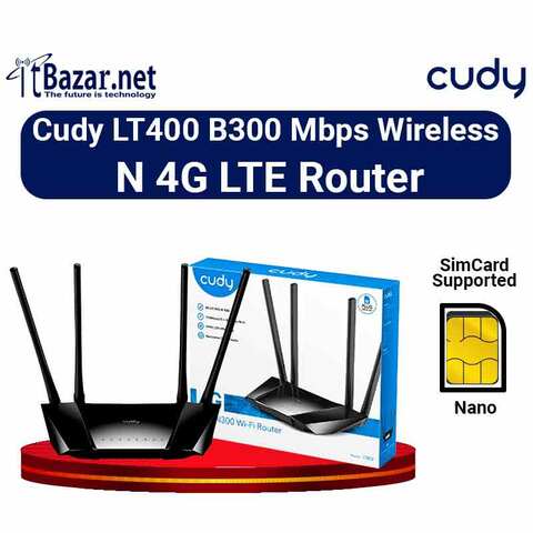 Cudy sim router LT400 300 Mbps Wireless N 4G LTE Router