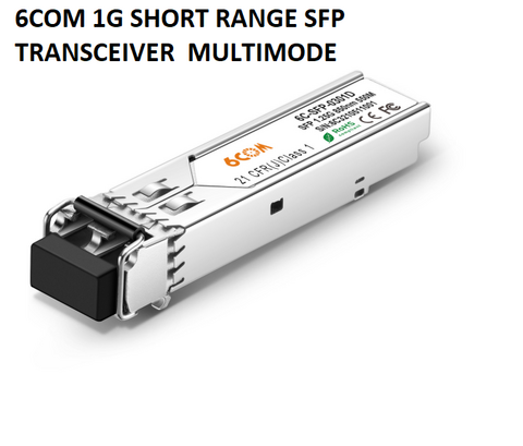 6COM 1G SHORT RANGE SFP TRANSCEIVER MULTIMODE 6c-sfp-0301d