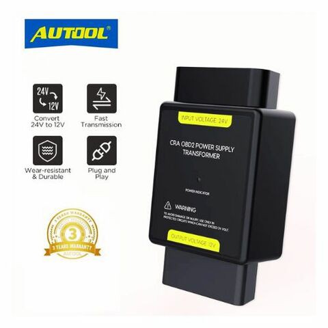 Autool Universal OBD2 Converter 24V to 12V Trucks obd Power Supply